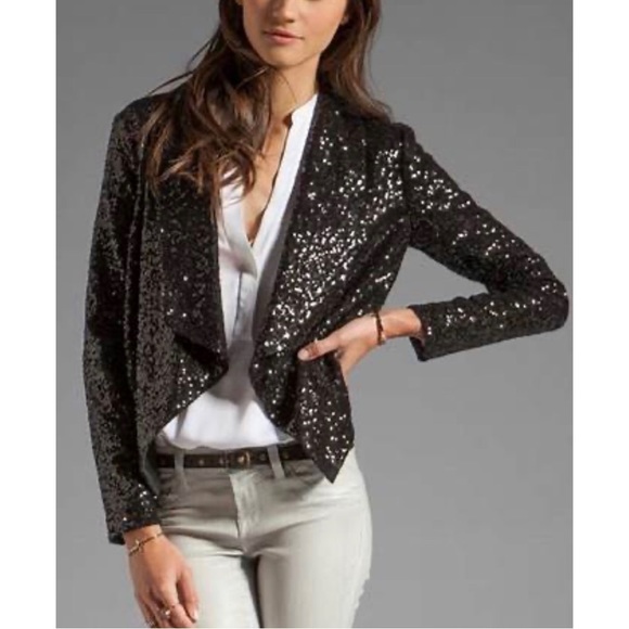 Yumi Kim | Jackets & Coats | Yumi Kim Sequin Draped Open Jacket Blazer ...